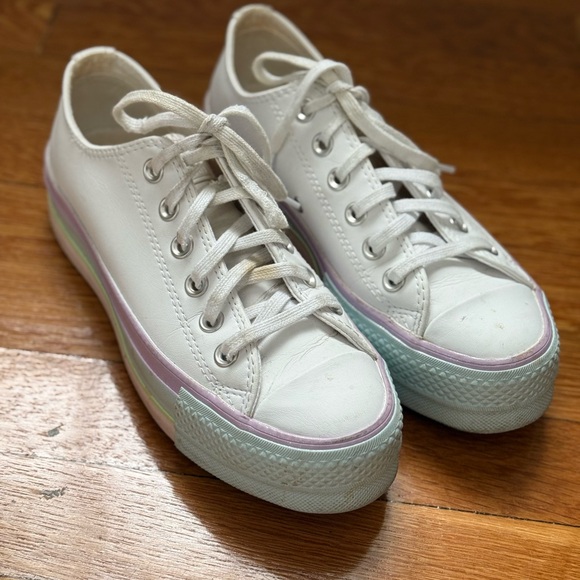 Converse | Shoes | Converse Ctas Lift Ox Platform Shoes Pastel Glitter ...